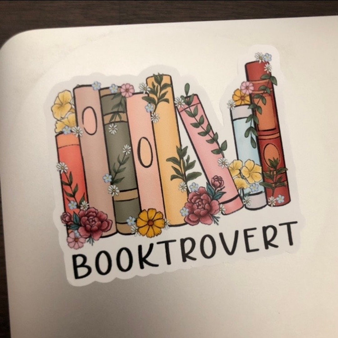 Booktrovert Sticker Bookish Sticker Book Gift Book Lover - Etsy