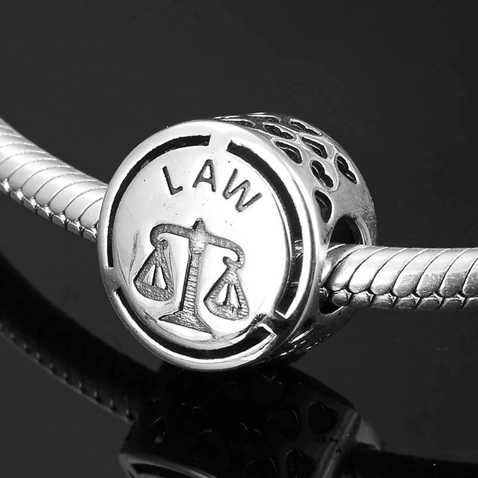 Law 925 Sterling Silver Pandora Fit Charm - Etsy