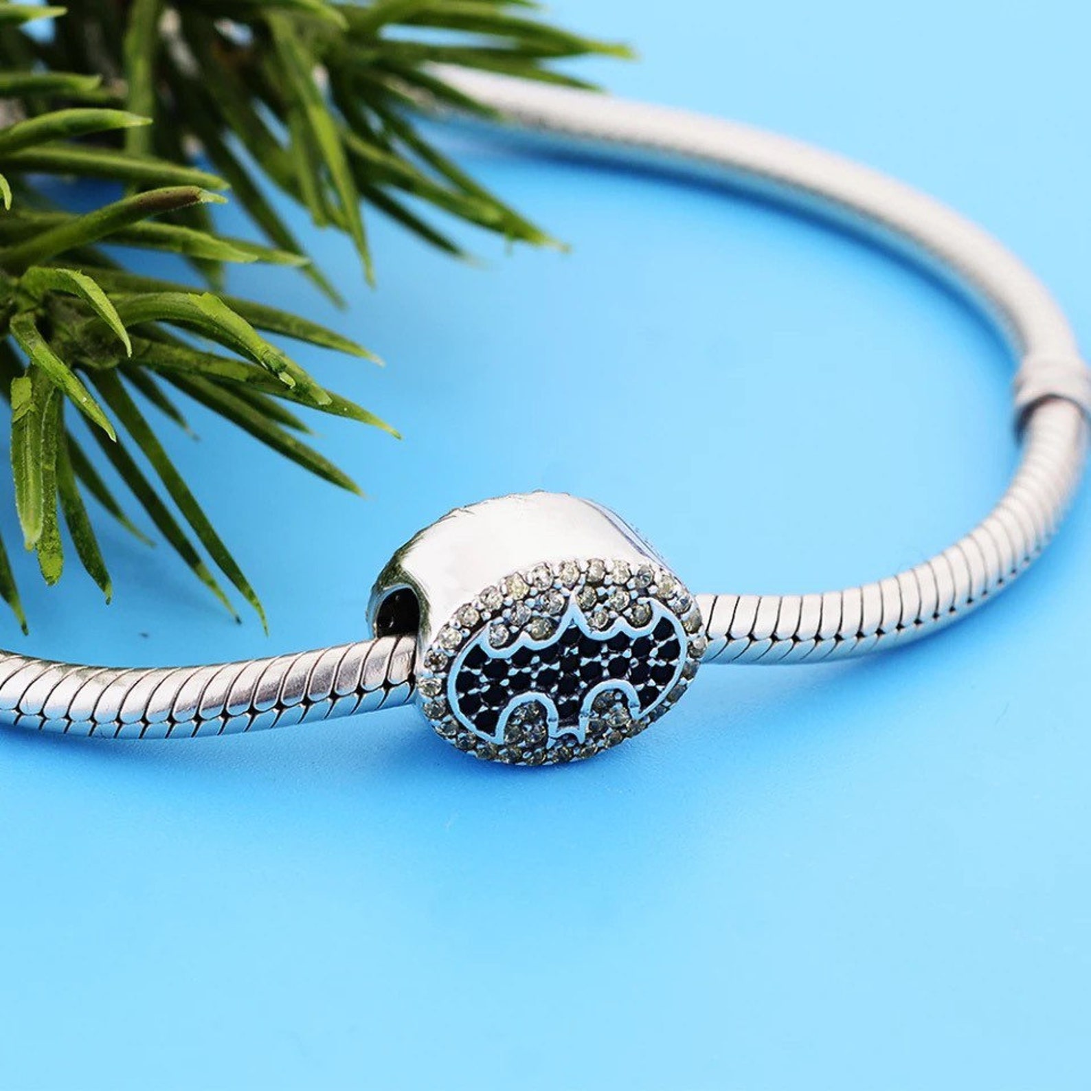 Batman 925 Sterling Silver Pandora Fit Charm | Etsy