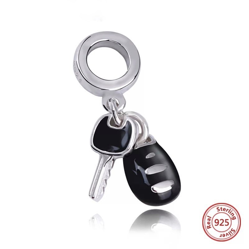 Black Car Keys 925 Sterling Silver Pandora Fit Charm - Etsy