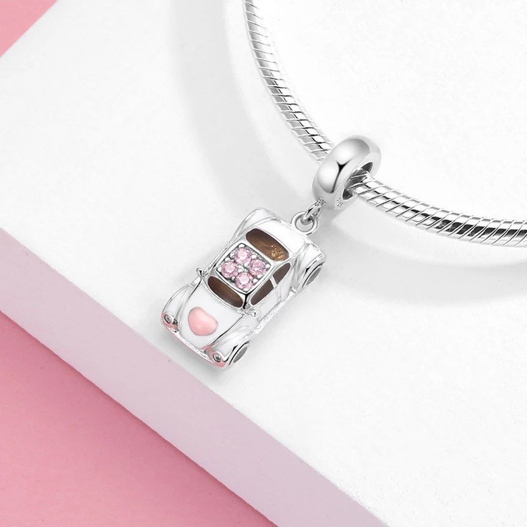 White Car 925 Sterling Silver Pandora Fit Charm - Etsy