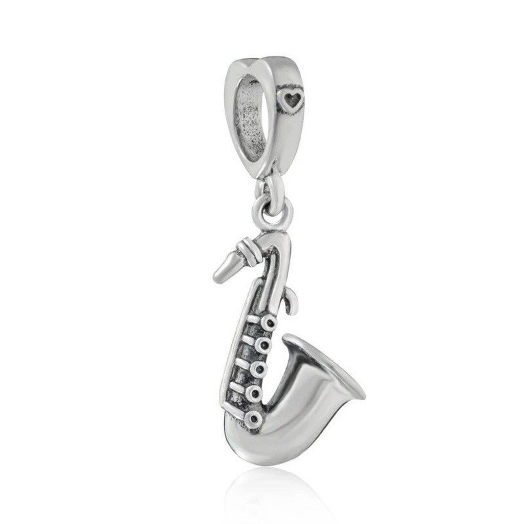 Saxophone 925 Sterling Silver Pandora Fit Charm - Etsy