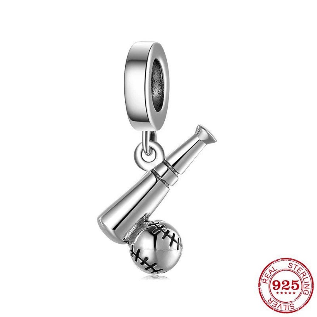 Baseball 925 Sterling Silver Pandora Fit Charm - Etsy