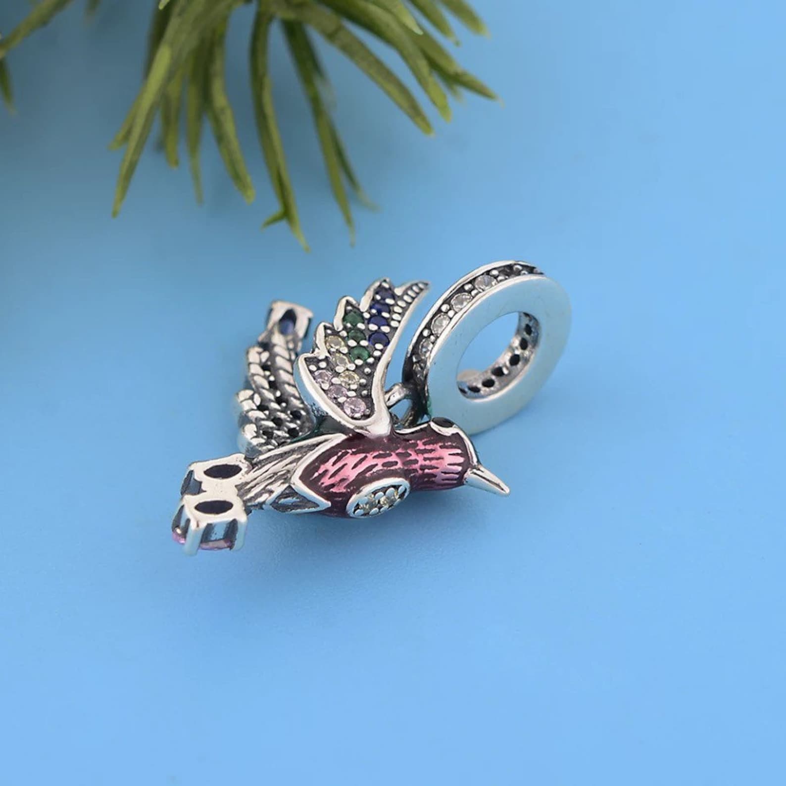 Hummingbird 925 Sterling Silver Pandora Fit Charm - Etsy