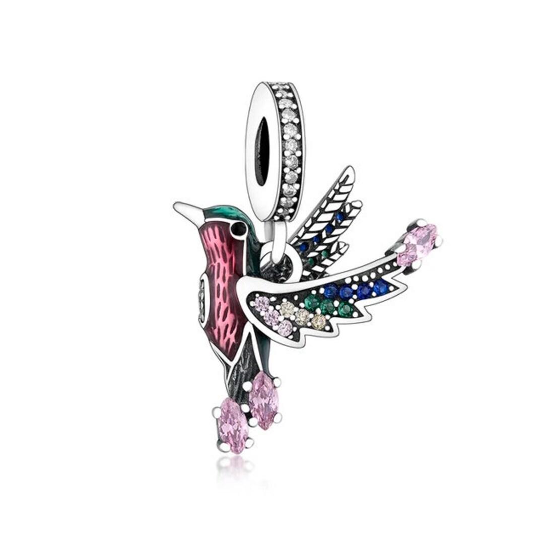 Hummingbird 925 Sterling Silver Pandora Fit Charm - Etsy