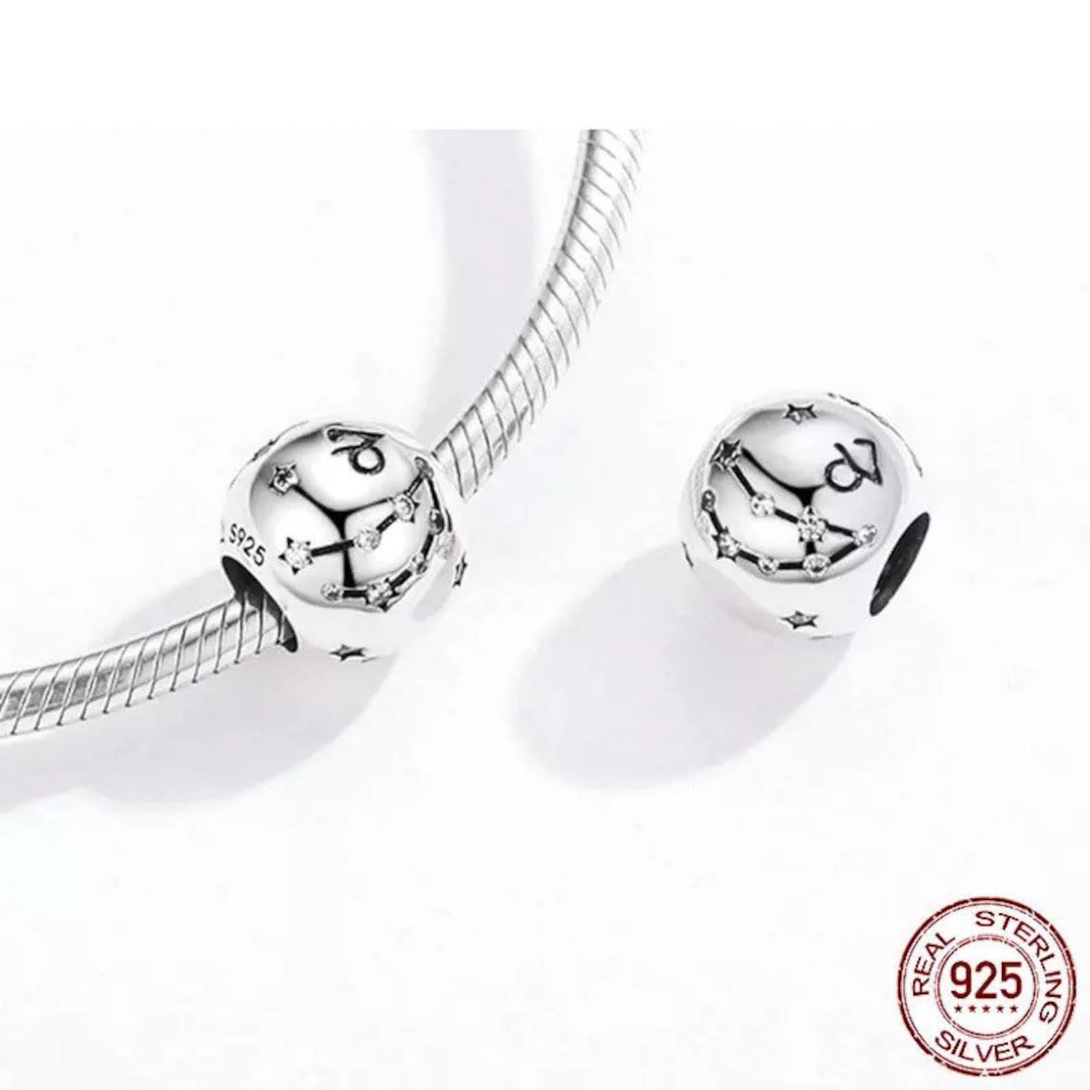 Zodiac Constellations 925 Sterling Silver Pandora Fit Charm | Etsy