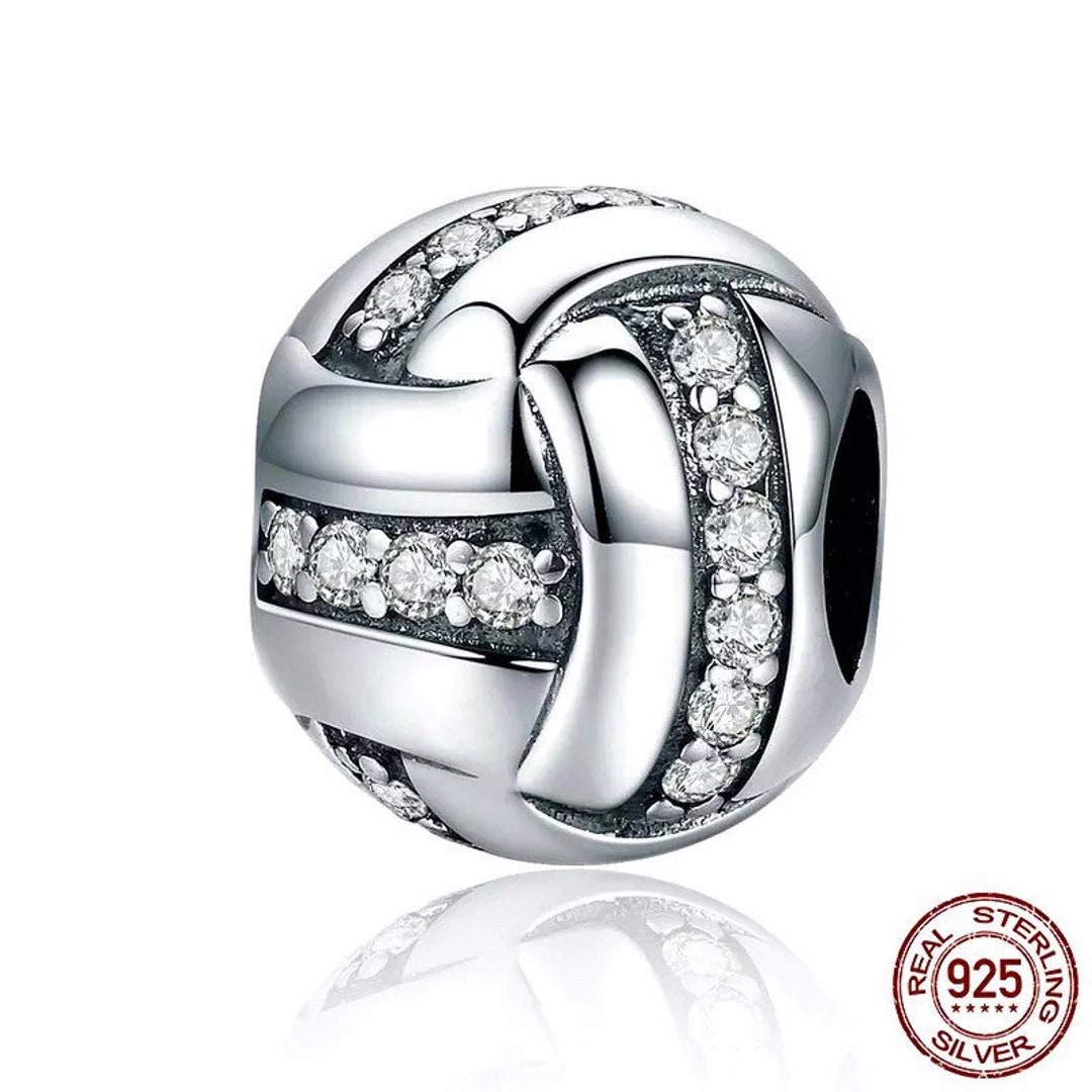 Volleyball 925 Sterling Silver Pandora Fit Charm - Etsy