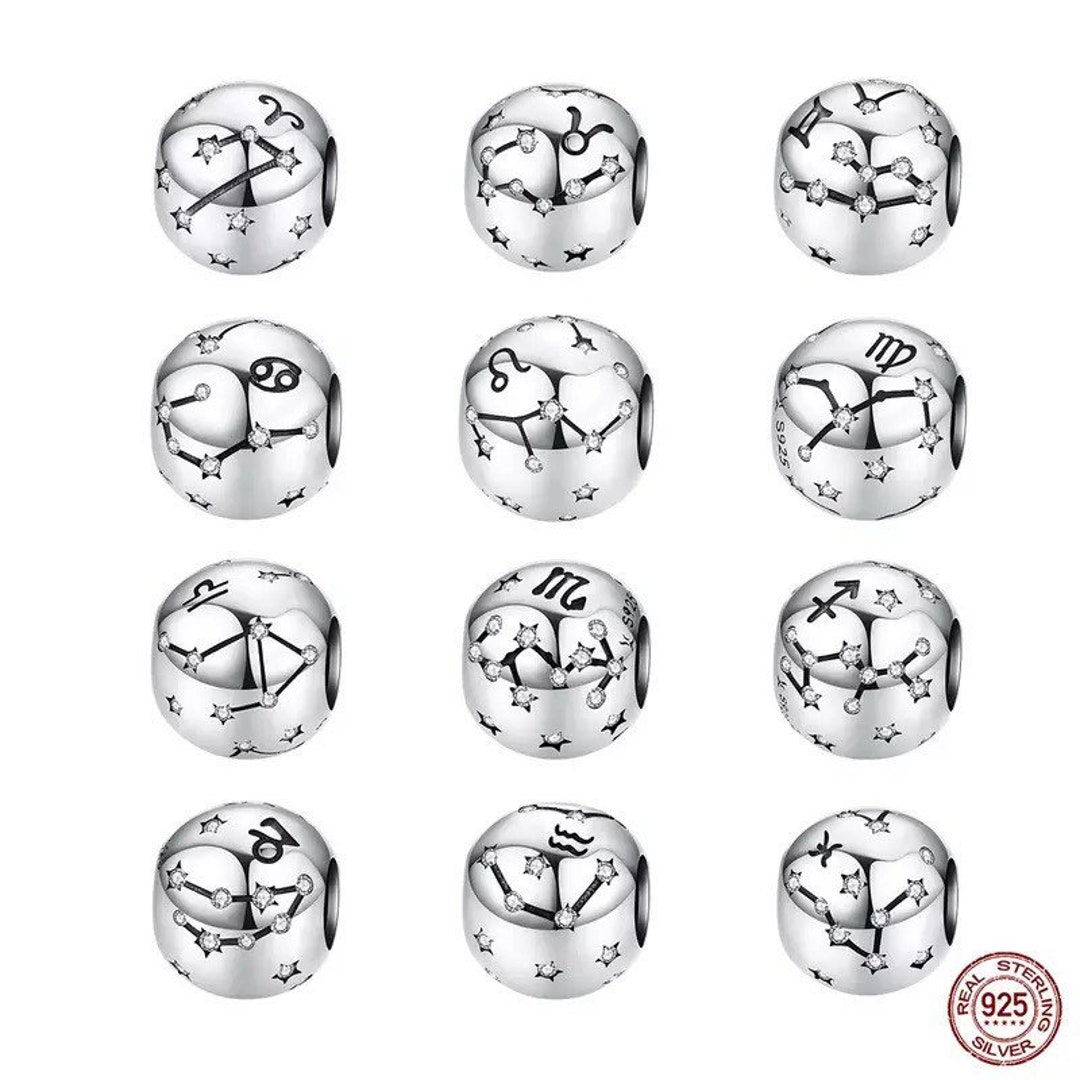 Zodiac Constellations 925 Sterling Silver Pandora Fit Charm - Etsy