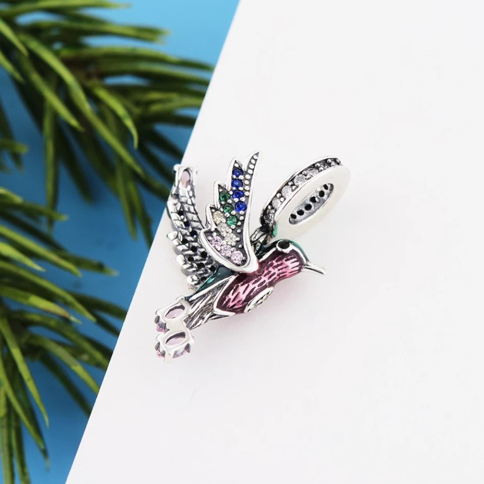 Hummingbird 925 Sterling Silver Pandora Fit Charm - Etsy