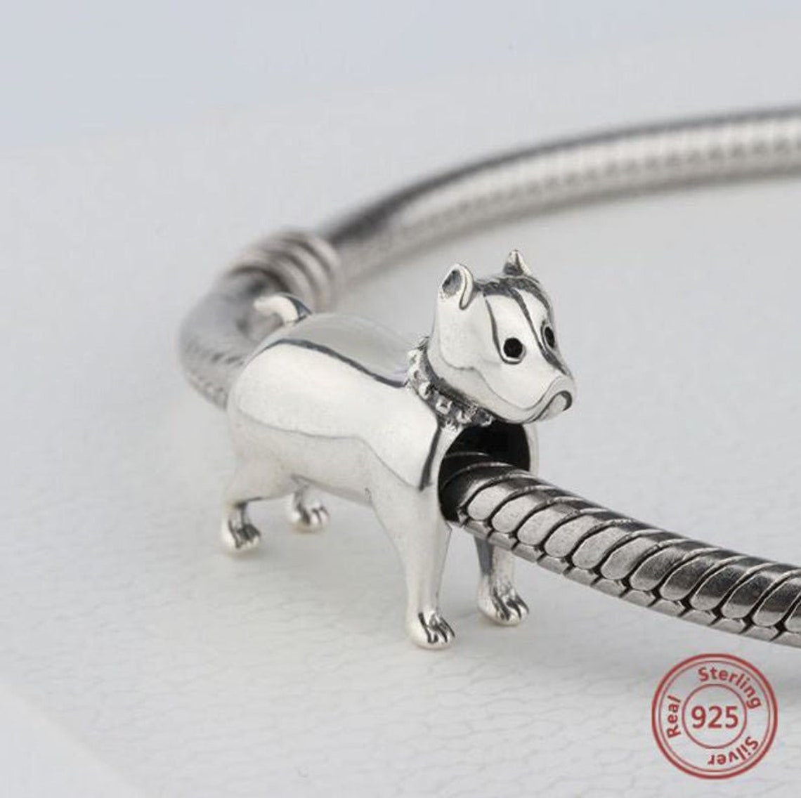 Pit Bull Terrier Dog 925 Sterling Silver Pandora Fit Charm - Etsy