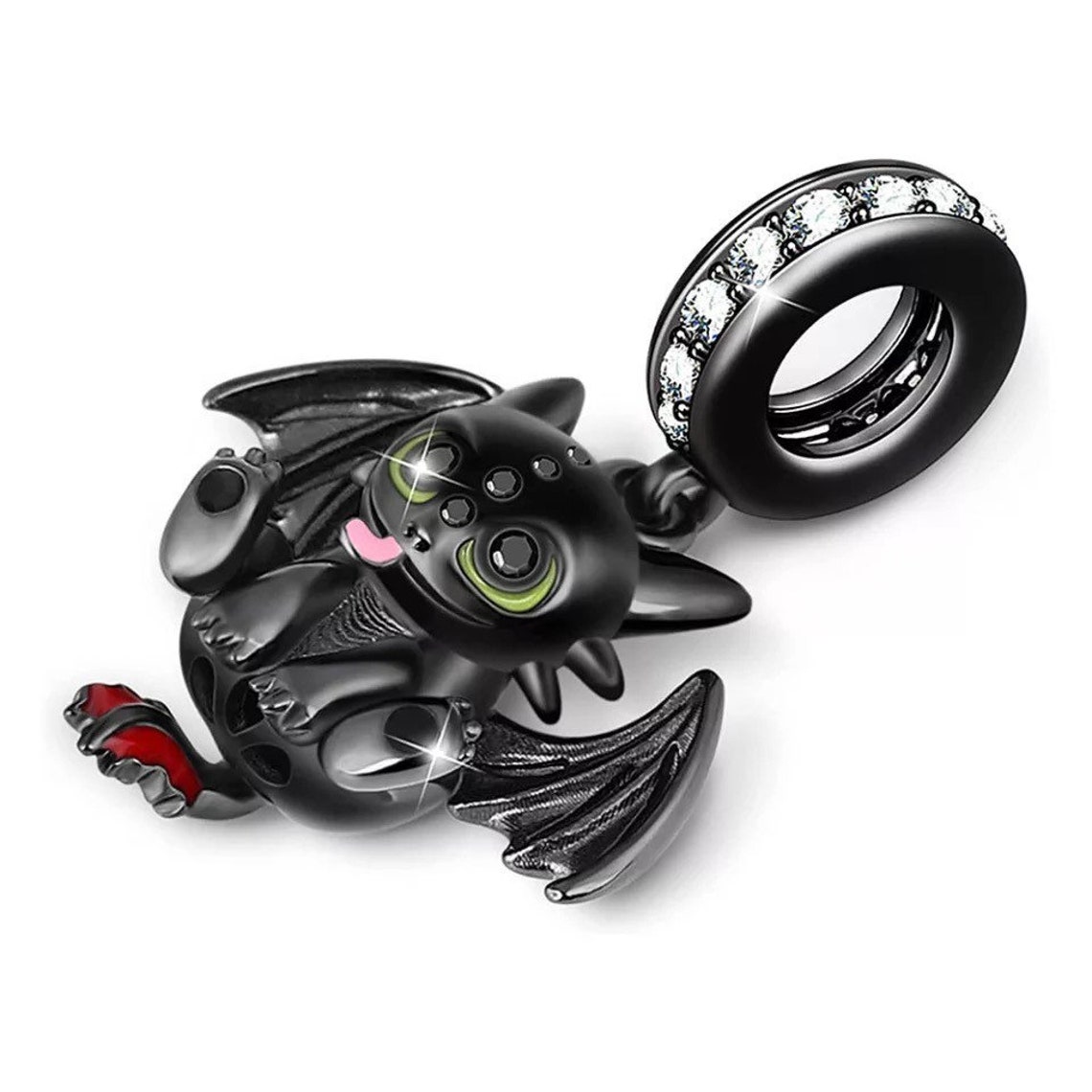 Toothless Dragon 925 Sterling Silver Pandora Fit Charm - Etsy