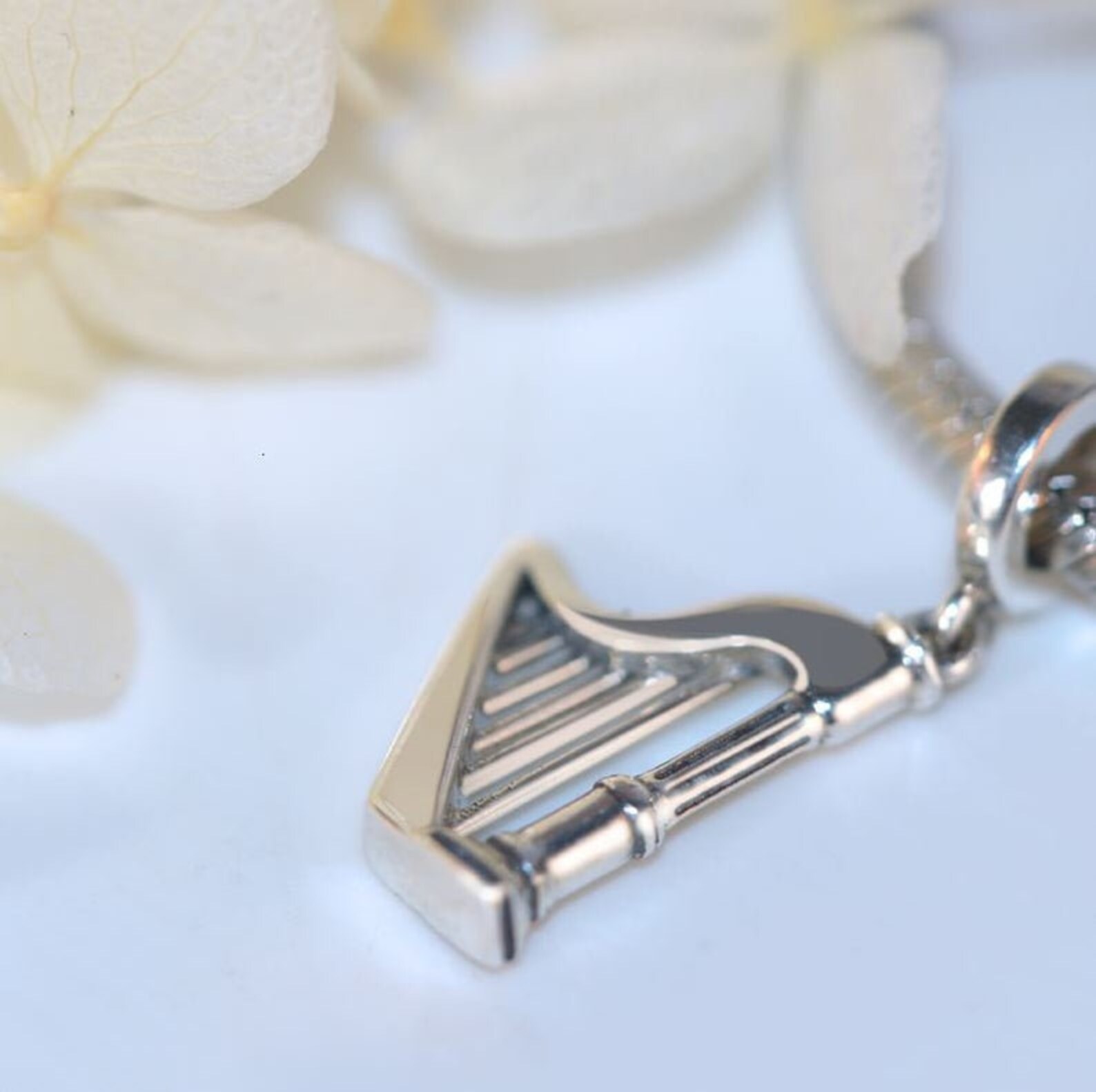 Harp Musical Instrument 925 Sterling Silver Pandora Fit Charm | Etsy