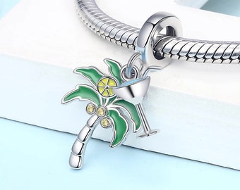 Palm Tree Pandora Charm - Etsy