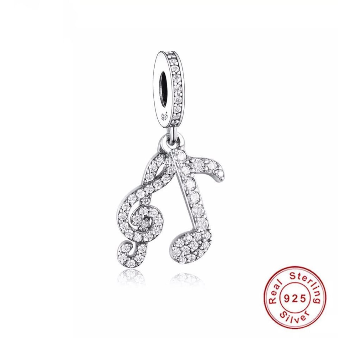 Treble Clef Music Note 925 Sterling Silver Pandora Fit Charm - Etsy