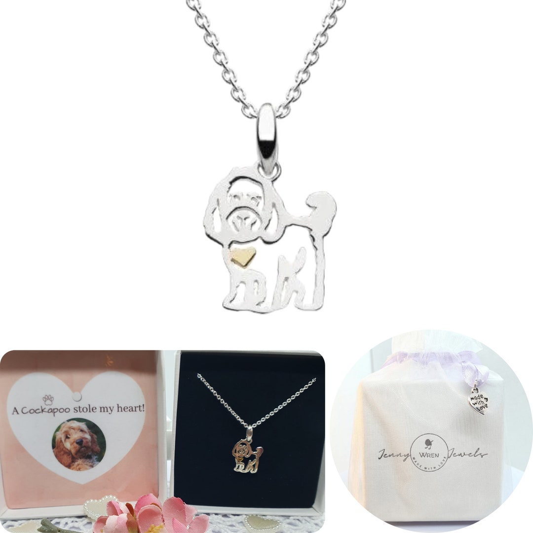 Cockapoo, Cavapoo, Doodle Dog Necklace Dog Jewellery for Women Children ...