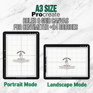 A3 Size Procreate Ruler & Grid Canvas in Centimeters With 24 Versatile ...