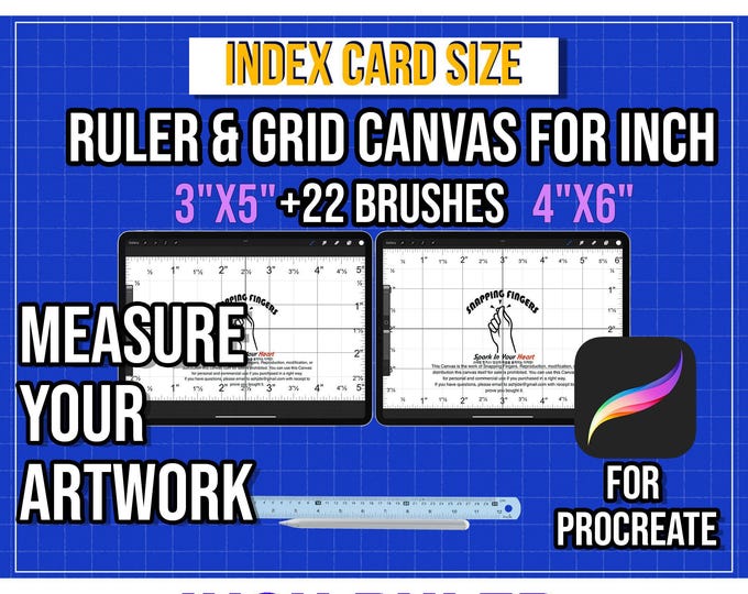 Procreate Ruler,ruler Template,procreate Brushes,madara Grid Stamps ...