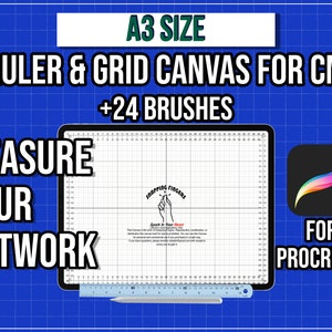 A3 Size Procreate Ruler & Grid Canvas in Centimeters With 24 Versatile ...