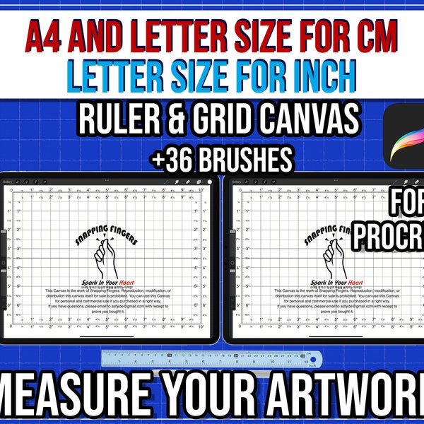Procreate A4 Ruler - Etsy