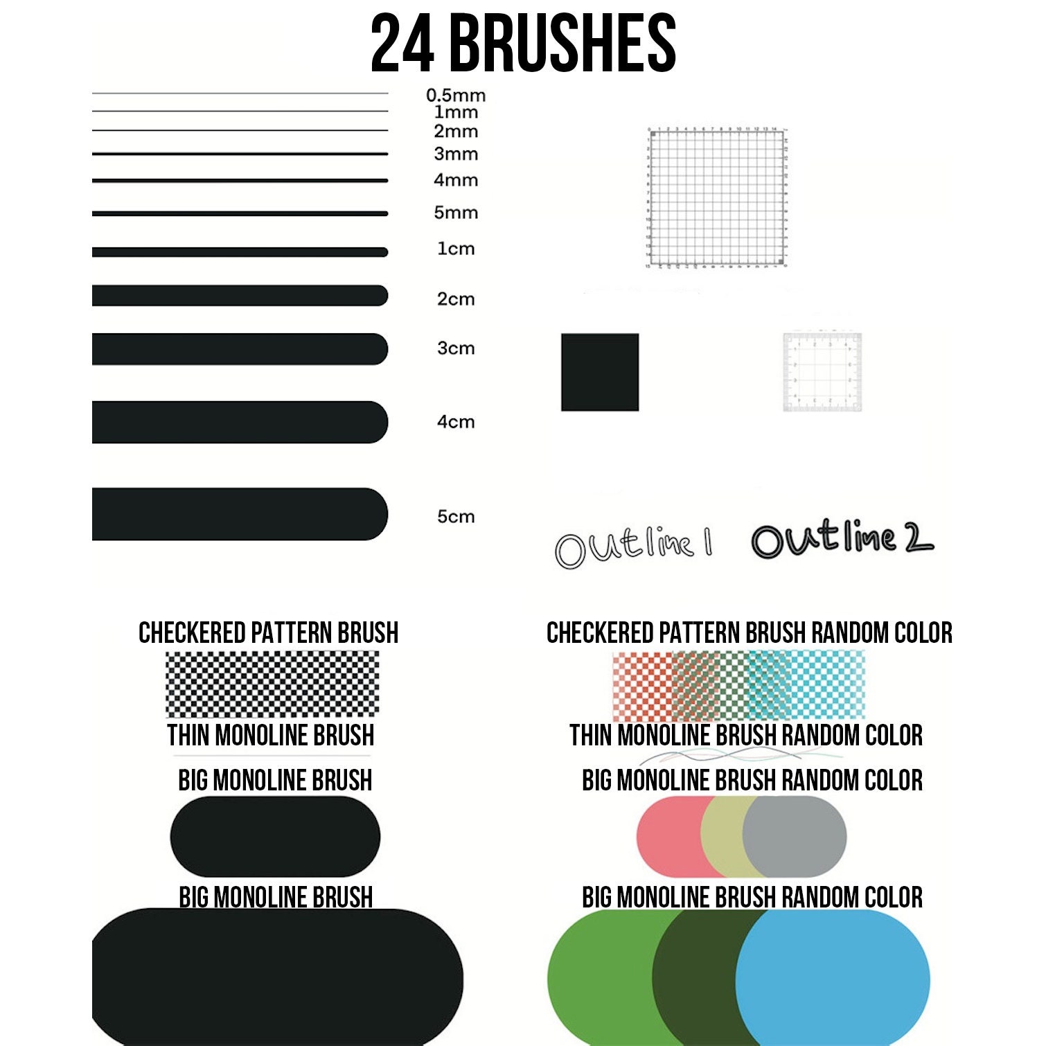 A2 Size Procreate Ruler & Grid Canvas in Centimeters With 24 High ...