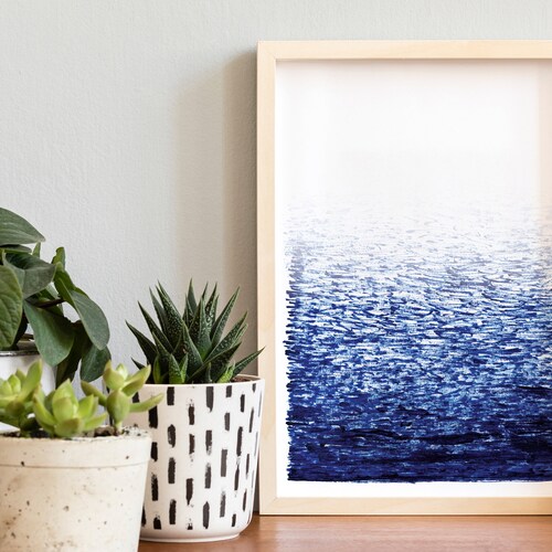 La Mer Handmade Poster Minimalist Print Scandinavian Print | Etsy