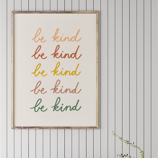 Be Kind Poster - Etsy