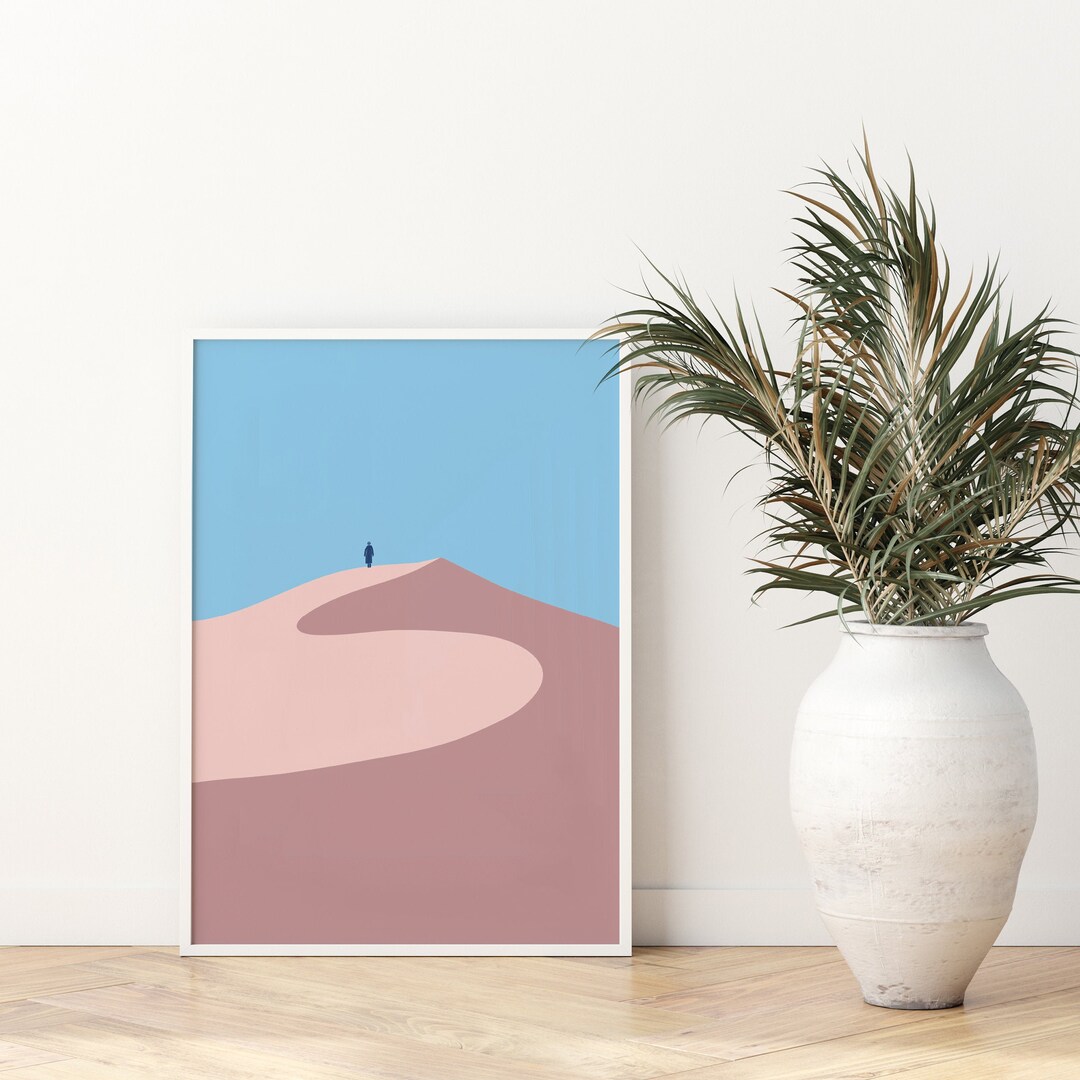 Desert Print, Bohemian Poster, Desert Landscape, Boho Desert Print ...