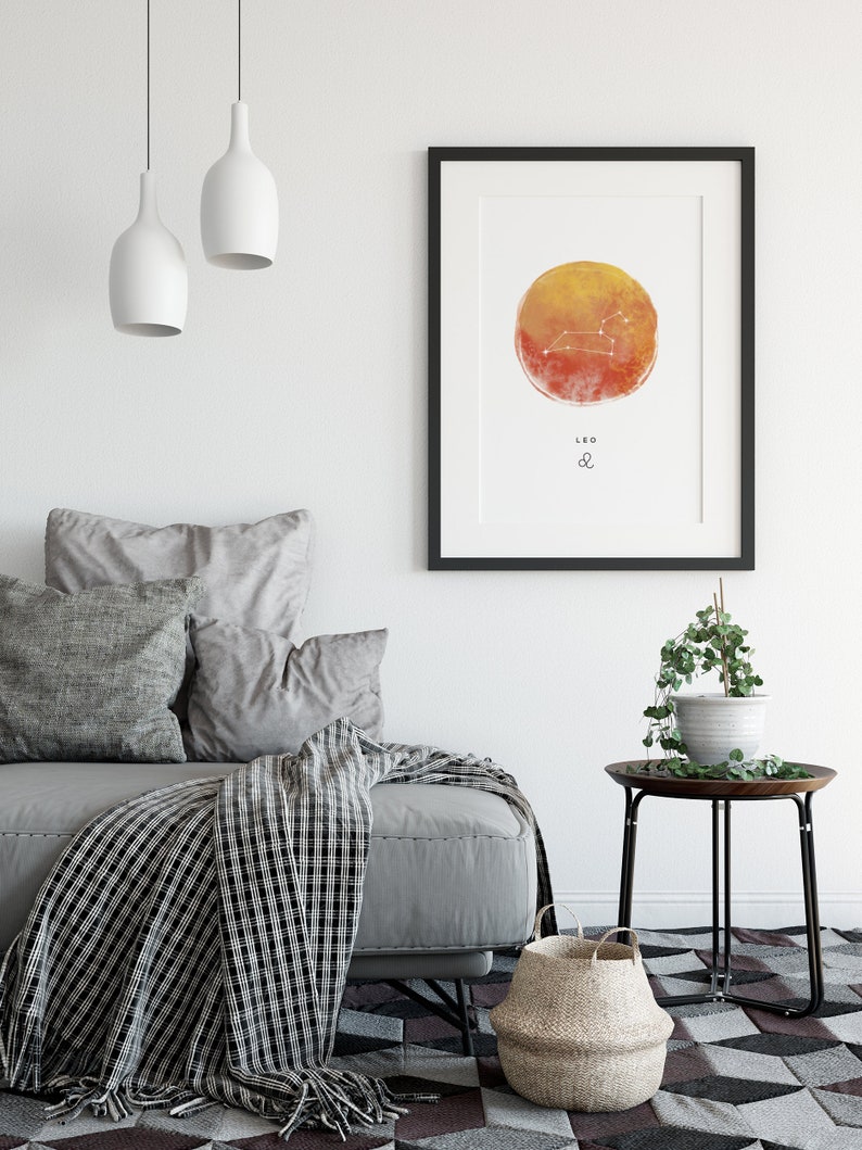 Leo Poster Leo Zodiac Sign Leo Birthday Gift Astrological - Etsy