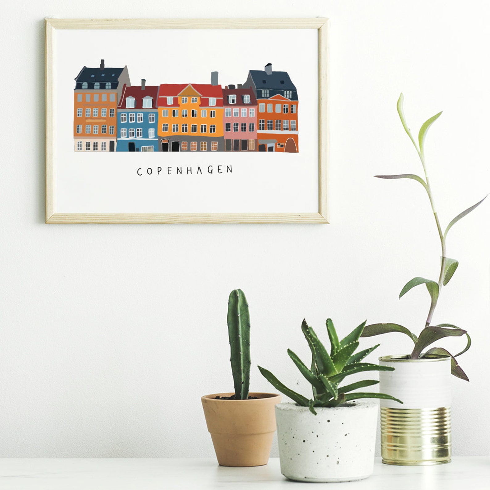 Copenhagen Print Scandinavian Print Illustration Print - Etsy