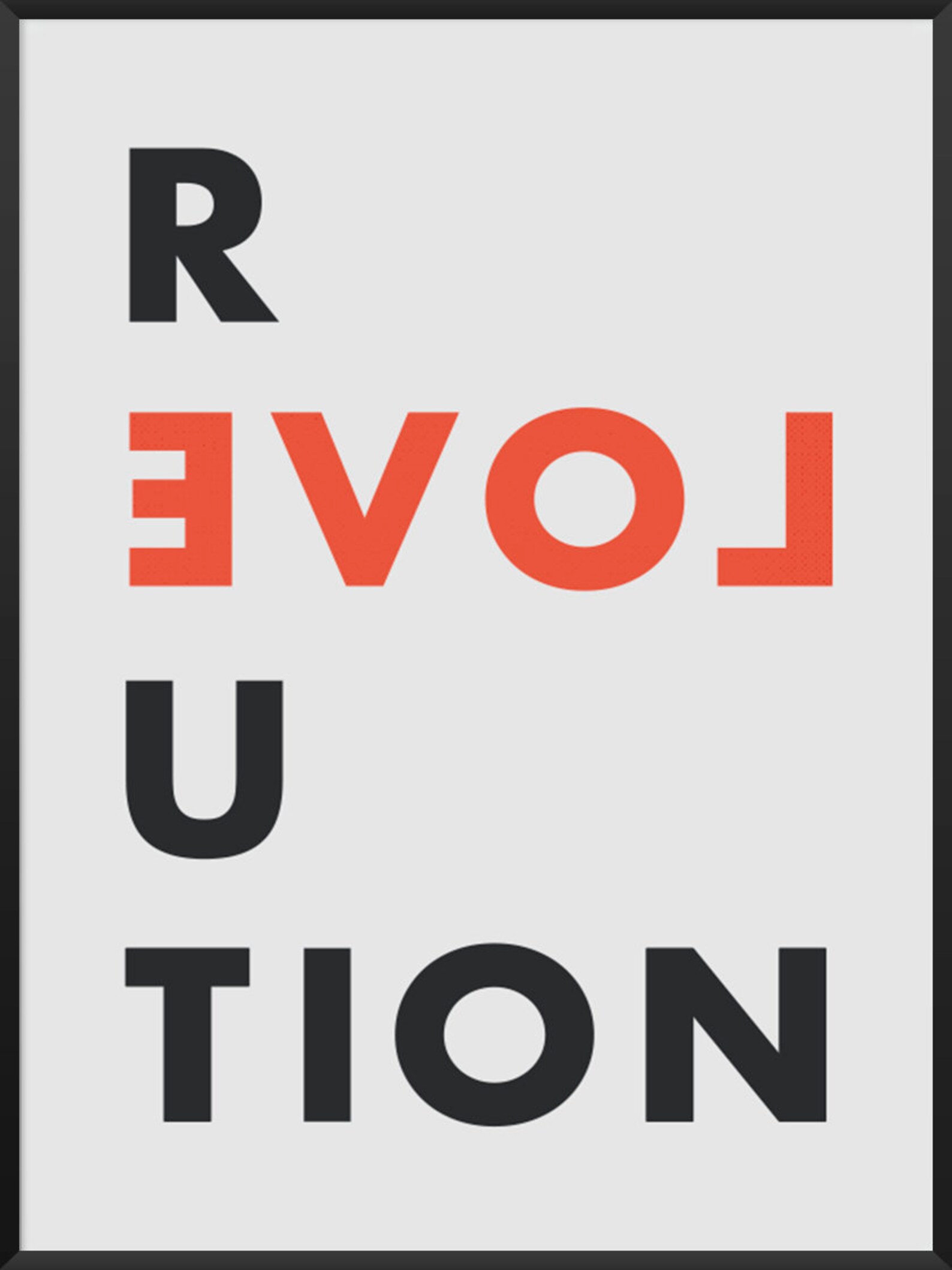 Love Revolution Typography Poster Minimalist Poster Large - Etsy