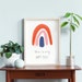 Happy Place Poster, Rainbow Art, Minimalist Rainbow, Rainbow ...