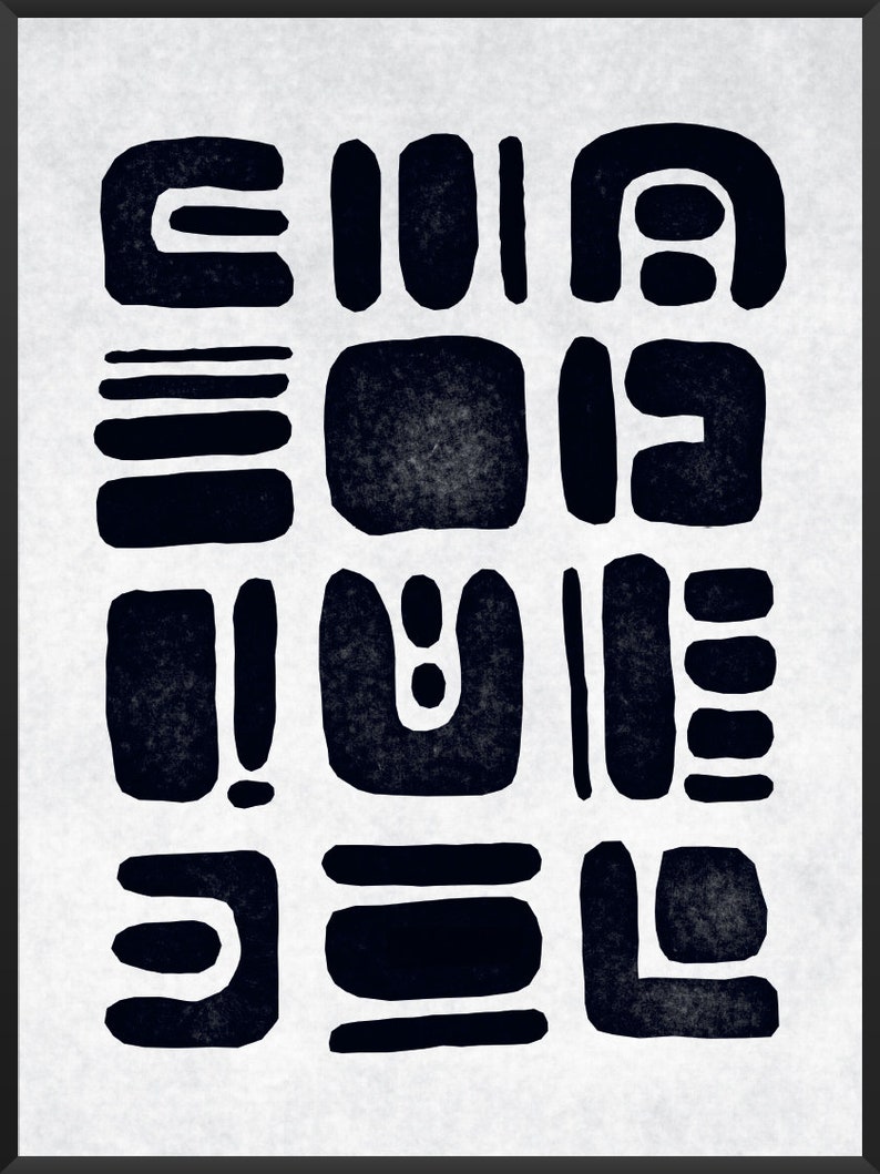 Abstract Poster, Aesthetic Poster, Cut Outs Print, Modern Minimal Art ...