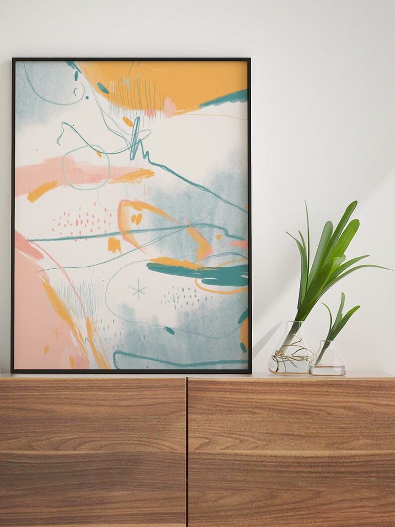 Colorful Poster Abstract Art Splash Art Shapes Poster - Etsy