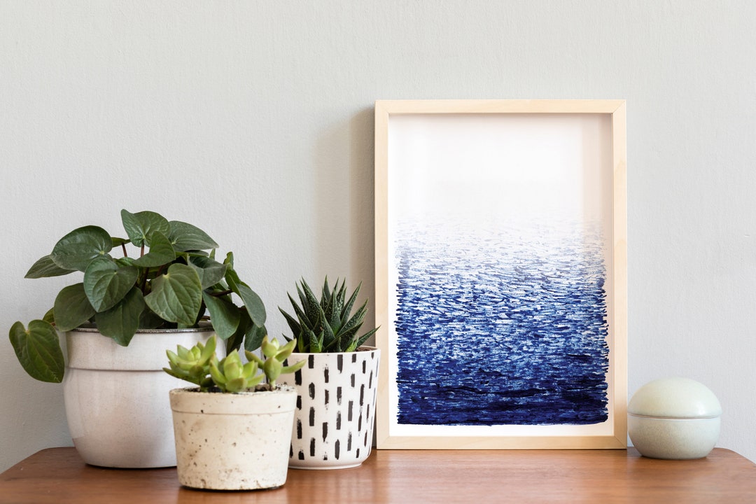 La Mer, Handmade Poster, Minimalist Print, Scandinavian Print, Ocean ...