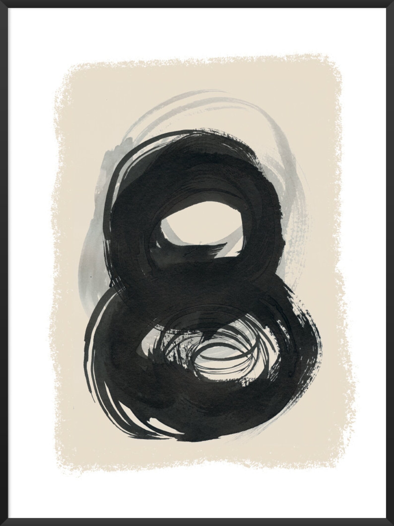 Circle Eight Poster Circle Art Print Circle Abstract Nordic - Etsy