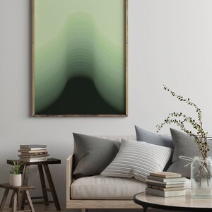 Green Lines Poster, Abstract Poster, Scandinavian Print, Minimalist ...