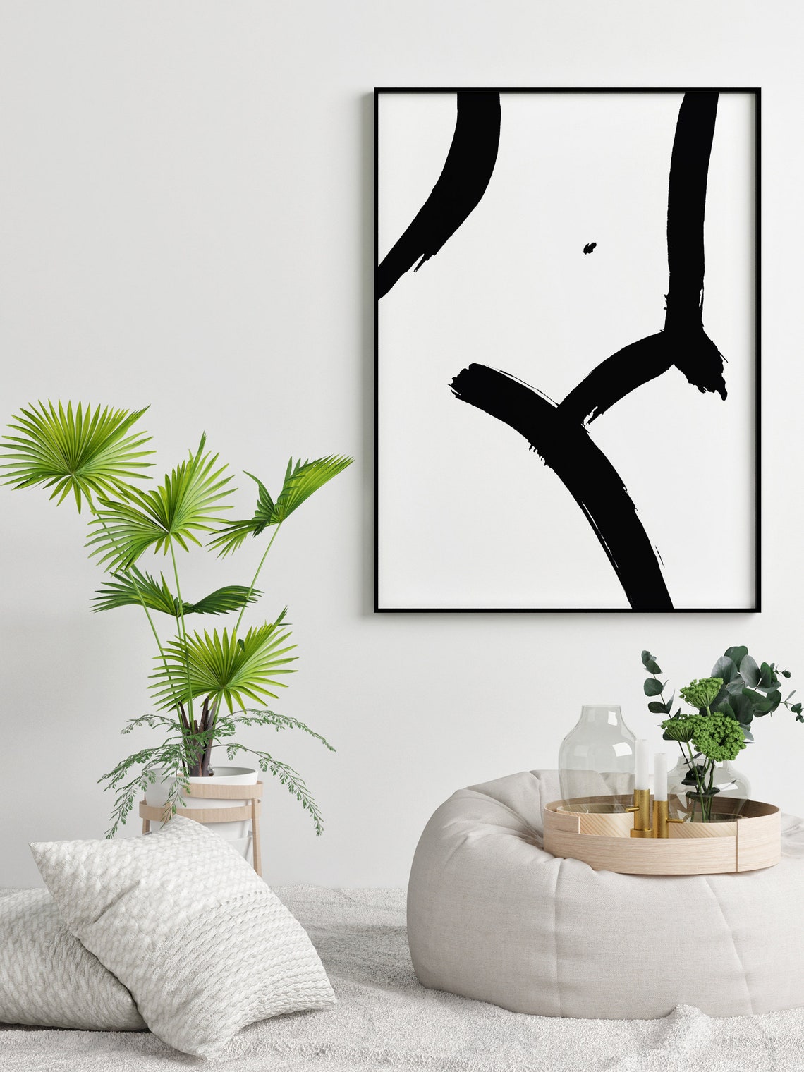 Woman Body Poster Minimalist Print Scandinavian Print Line - Etsy