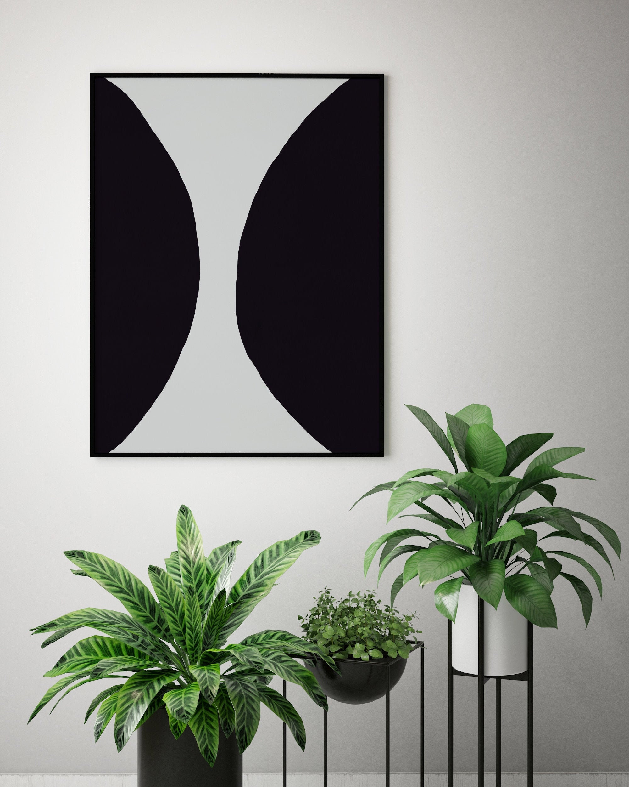 Half Circles Poster, Scandinavian Print, Minimalist Print, Geometric ...