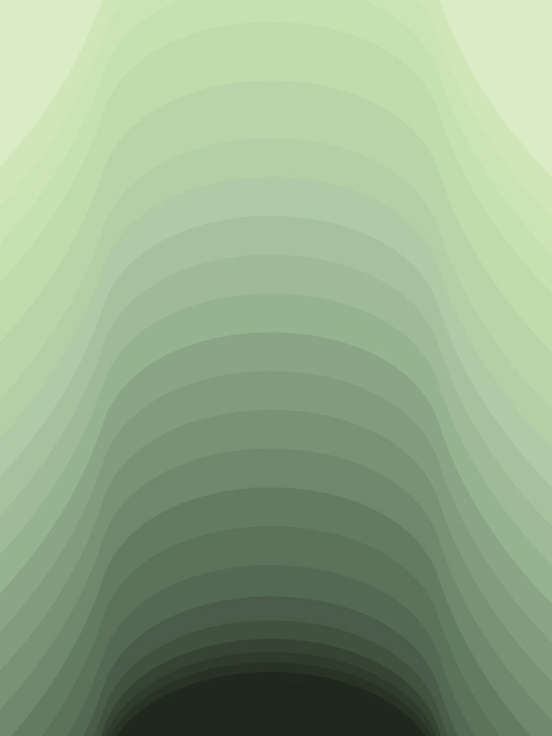 Green Lines Poster Abstract Poster Scandinavian Print | Etsy