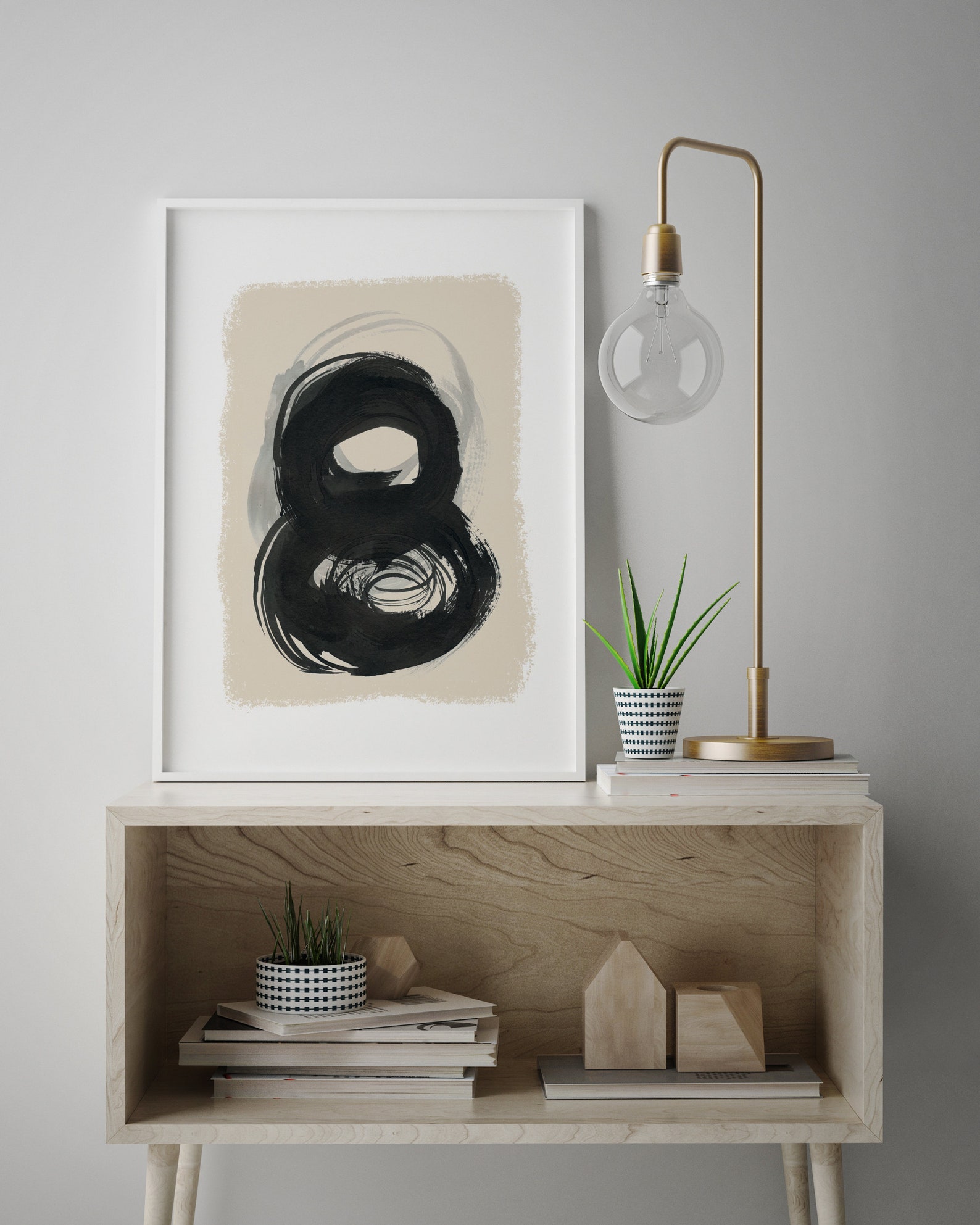 Circle Eight Poster Circle Art Print Circle Abstract Nordic - Etsy