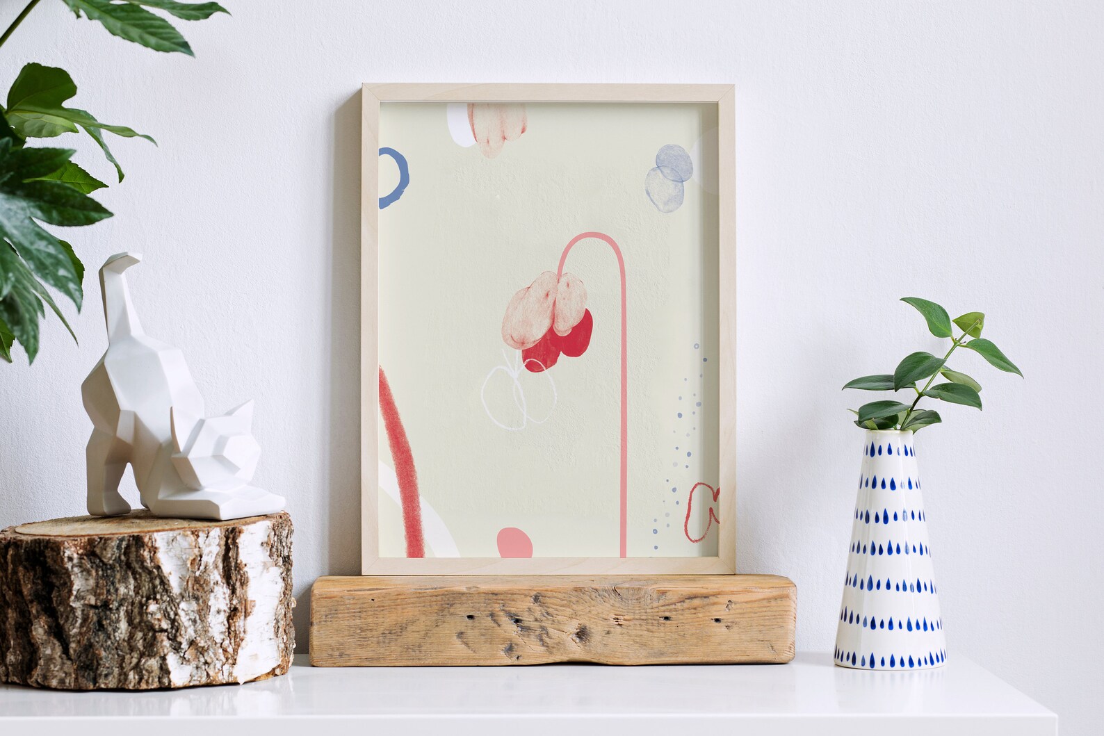 Flower Poster, Abstract Poster, Minimalist Print, Scandinavian Print ...