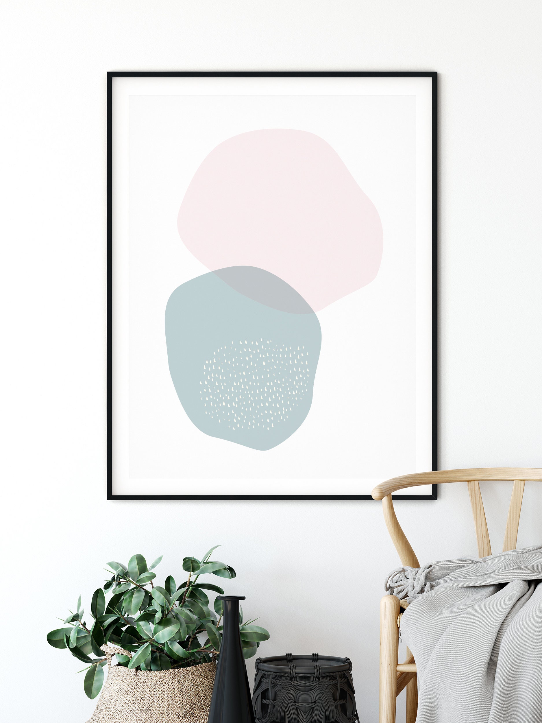 Pastel Abstract Art Minimalist Art Scandinavian Print Boho - Etsy