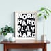 Work Hard Play Hard Poster Inspirational Print - Etsy
