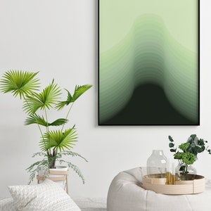 Green Lines Poster, Abstract Poster, Scandinavian Print, Minimalist ...