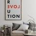 Love Revolution Typography Poster Minimalist Poster Large - Etsy