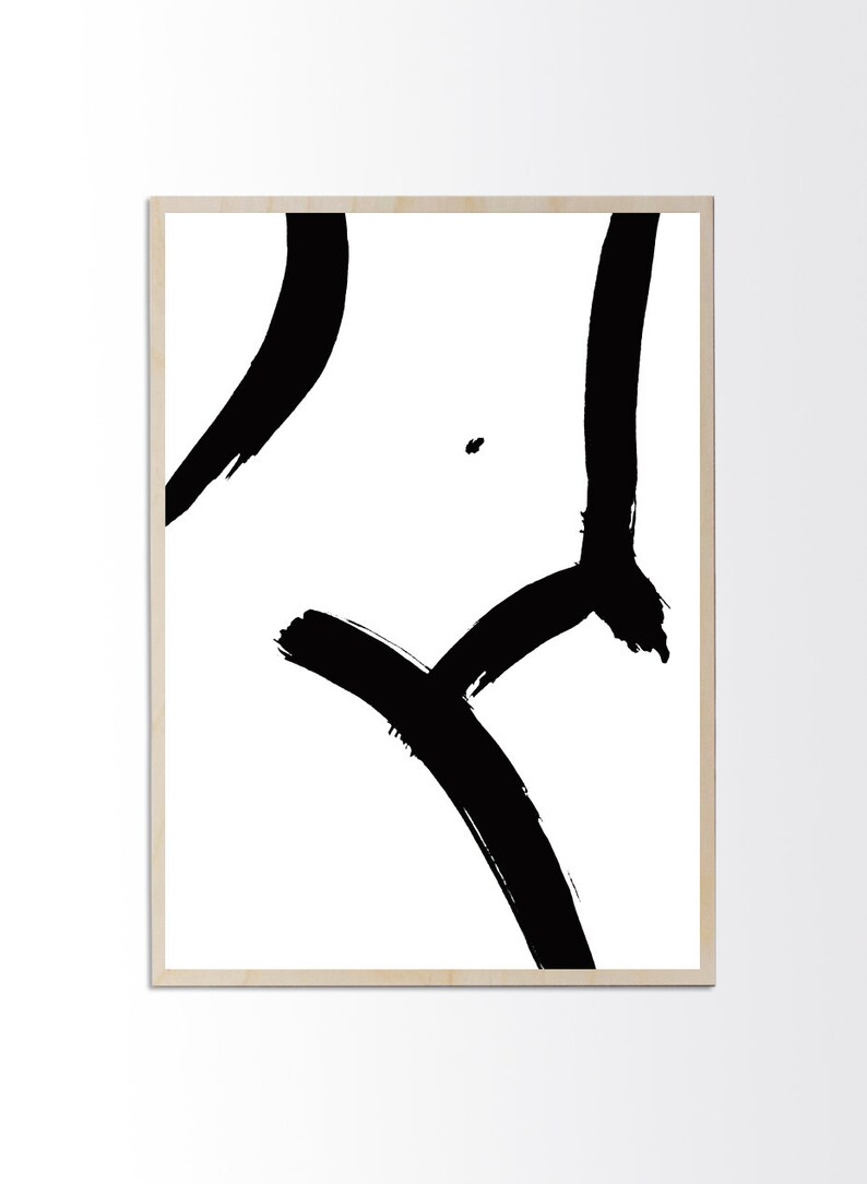 Woman Body Poster Minimalist Print Scandinavian Print Line - Etsy
