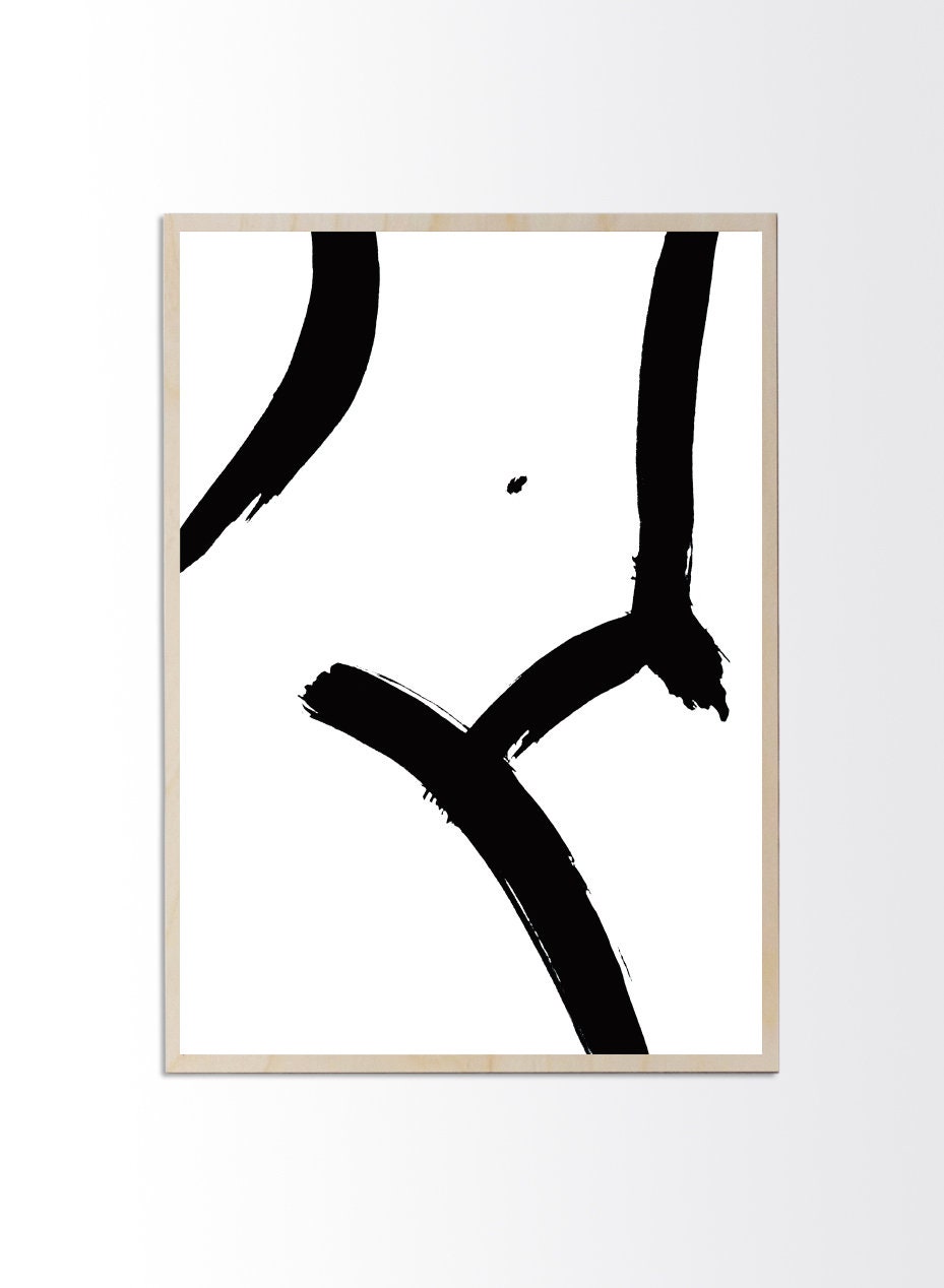Woman Body Poster Minimalist Print Scandinavian Print Line - Etsy