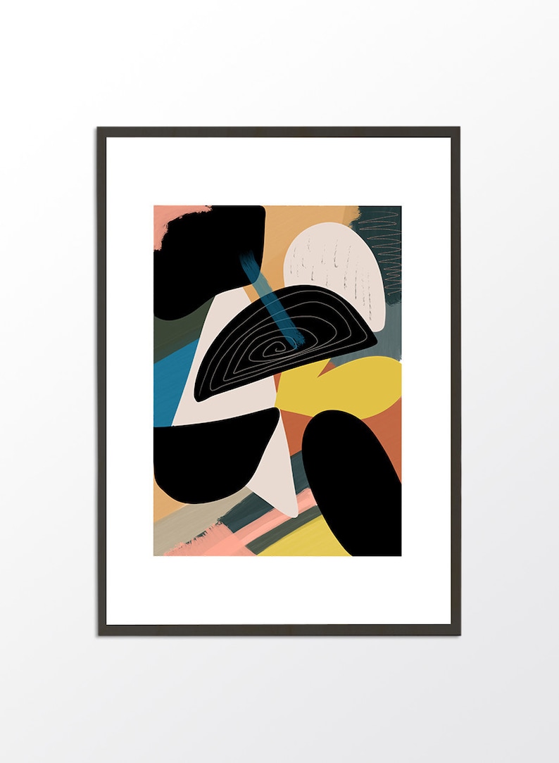 Life Shapes Us Geometric Poster Scandinavian Print Colorful - Etsy