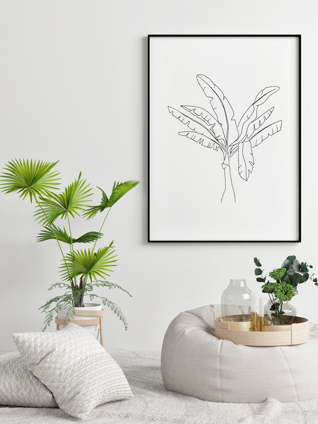 Banana Tree Poster, Botanical Poster, Tropical Poster, Palm Tree Print ...