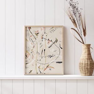 Beige Poster, Boho Poster, Graphic Poster, Neutral Poster, Contemporary ...